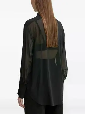 A.L.C. Pleated Sheer Blouse