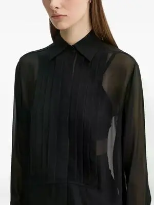 A.L.C. Pleated Sheer Blouse