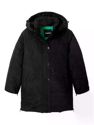 Desigual Quilted Logo Padded Coat