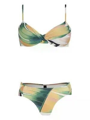 LYGIA & NANNY Geometric-pattern Bikini - Green