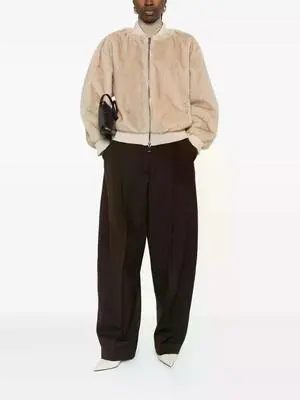 P.a.r.o.s.h Faux-fur Bomber Jacket - Neutrals