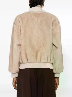P.a.r.o.s.h Faux-fur Bomber Jacket - Neutrals