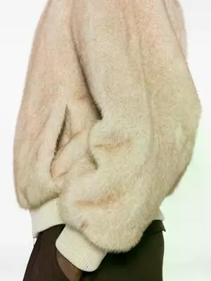 P.a.r.o.s.h Faux-fur Bomber Jacket - Neutrals