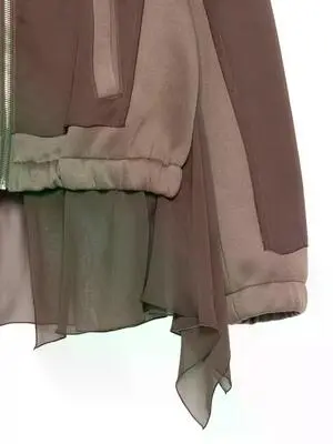 Undercover Draped-panel Bomber Jacket - Brown