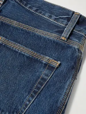 FRAME The Cuffed Wide Mid-rise Wide-leg Jeans