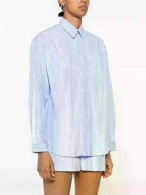 Sporty & Rich Striped Embroidered Shirt