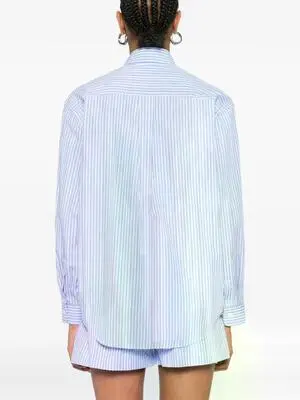 Sporty & Rich Striped Embroidered Shirt