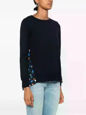 Marc O'polo Floral-print Panel Sweater