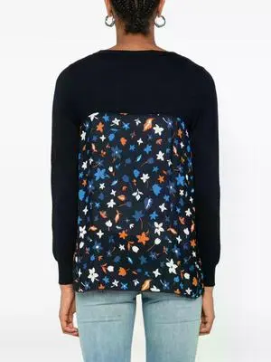 Marc O'polo Floral-print Panel Sweater