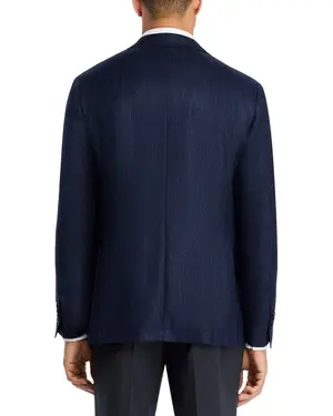 Canali Kei Wool, Silk & Linen Herringbone Sport Coat
