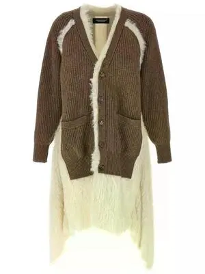 Undercover Hybrid Wool Cardigan - Brown