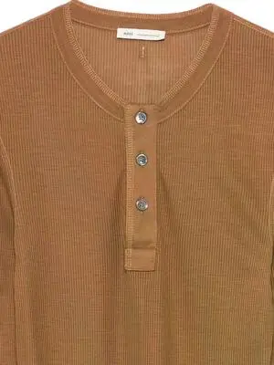 AMI Paris Ribbed Henley Top