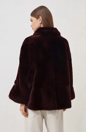 Brunello Cucinelli Shearling Reversible Outerwear - Burgundy