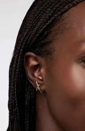 ANA LUISA Sloane Stud Earrings - Two Tone