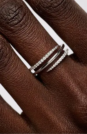 ANA LUISA Rhodium-plated Claw Ring - Silver