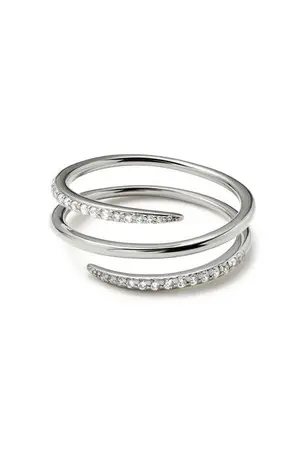 ANA LUISA Rhodium-plated Claw Ring - Silver