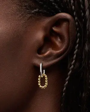 ANA LUISA Asher Double Mini Drop Earrings - Two Tone