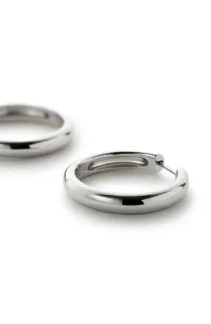 ANA LUISA Giulia Large Hoop Earrings - Silver