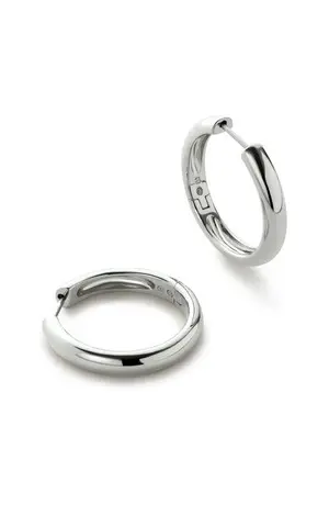 ANA LUISA Giulia Large Hoop Earrings Silver