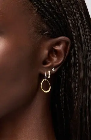 ANA LUISA Gold Plated Drop Earrings - Two Tone