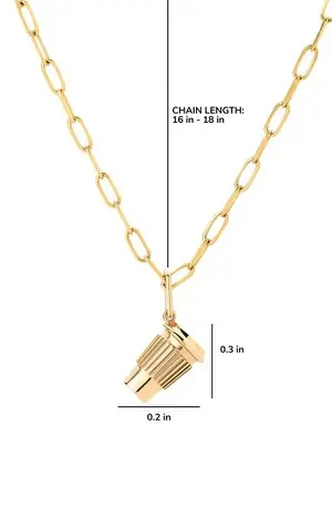 ANA LUISA Coffee Charm Chain Necklace