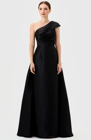 BARIANO Tallulah One-shoulder Gown - Black