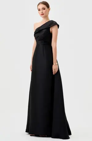 BARIANO Tallulah One-shoulder Gown - Black