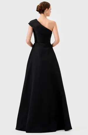 BARIANO Tallulah One-shoulder Gown - Black