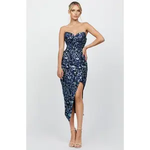 BARIANO Jordana Jacquard Midi Dress