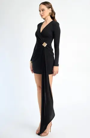 BARIANO Cadence Long Sleeve Mini Dress
