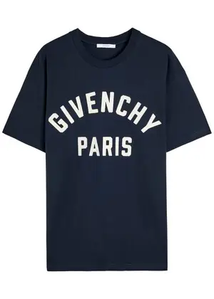 Givenchy Logo-appliquéd Cotton T-shirt - Navy