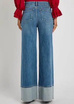 Alice + Olivia Wilson Panelled Wide-leg Jeans