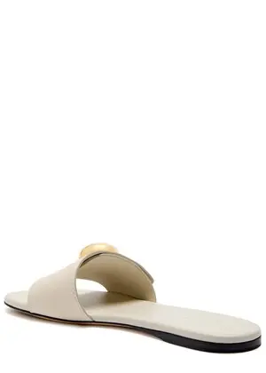 Loewe Pebble Logo Leather Sliders