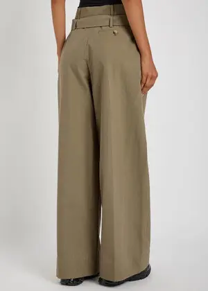 Simone Rocha Belted Cotton-blend Poplin Trousers