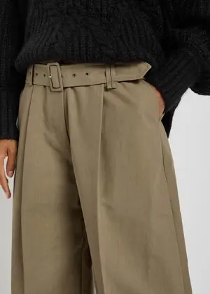 Simone Rocha Belted Cotton-blend Poplin Trousers