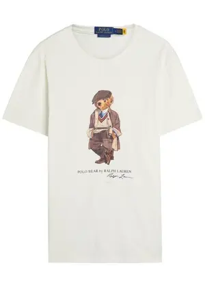Polo Ralph Lauren Bear-print Cotton T-shirt - White