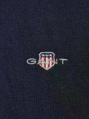 Gant Logo-embroidered Crew-neck Sweater