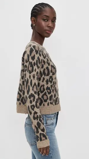 Z Supply Leopard Print Knit Cardigan