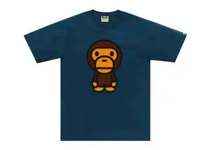A BATHING APE Big Baby Milo Tee Shirt (ss25) Dark Blue