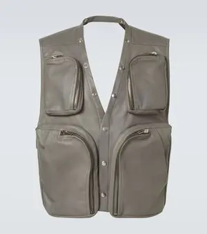 Rick Owens Leather Vests For Men
