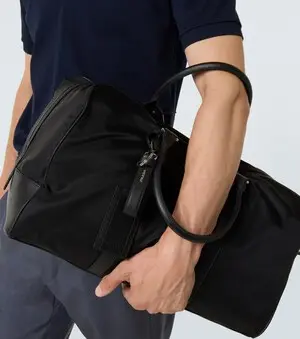 Prada Saffiano Leather Keychain With Logo