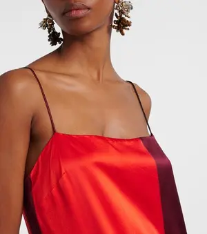 Staud Mae Printed Silk-blend Maxi Dress