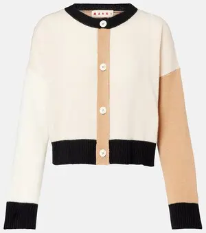 Marni Colorblocked Cashmere Cardigan - Neutrals