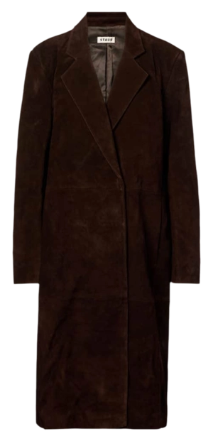 Staud Sabine Suede Coat - Brown