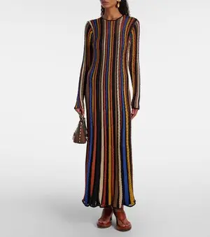 Ulla Johnson Albie Striped Lamé Maxi Dress