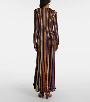 Ulla Johnson Albie Striped Lamé Maxi Dress