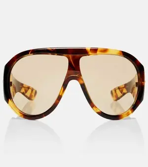 Bottega Veneta Fashion Show Aviator Sunglasses - Brown