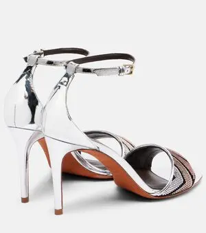 Missoni Belle Sequined Metallic Leather Sandals