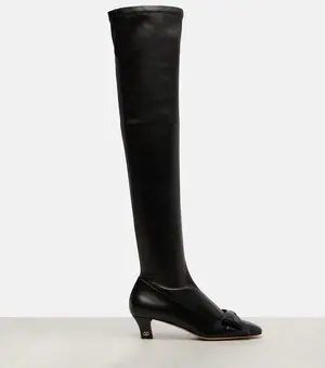 Valentino Garavani Bowow 45 Leather Over-the-knee Boots