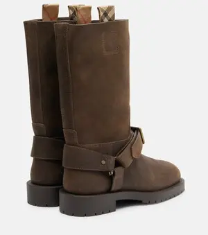 Burberry Soft Saddle Suede Knee-high Boots - Brown